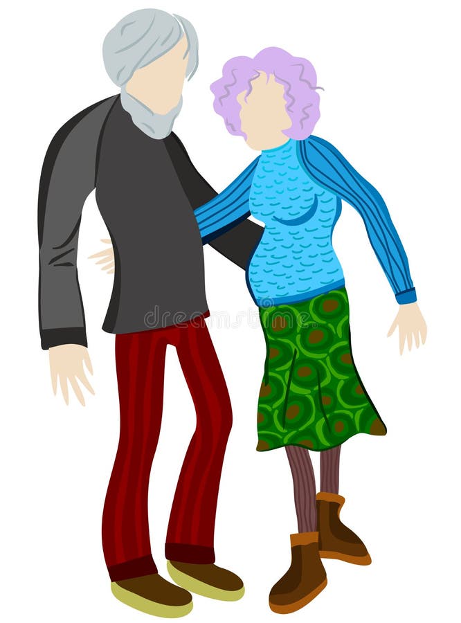 Vector Isolated Illustration of Elderly Couple in Hugs. Stock Vector ... Vector Isolated Illustration of Elderly Couple in Hugs. Stock Vector ...