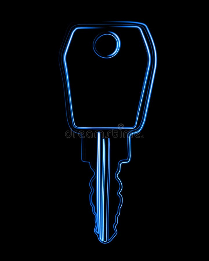 Vector Isolated Illustration of Key with Neon Effect Stock Vector ...
