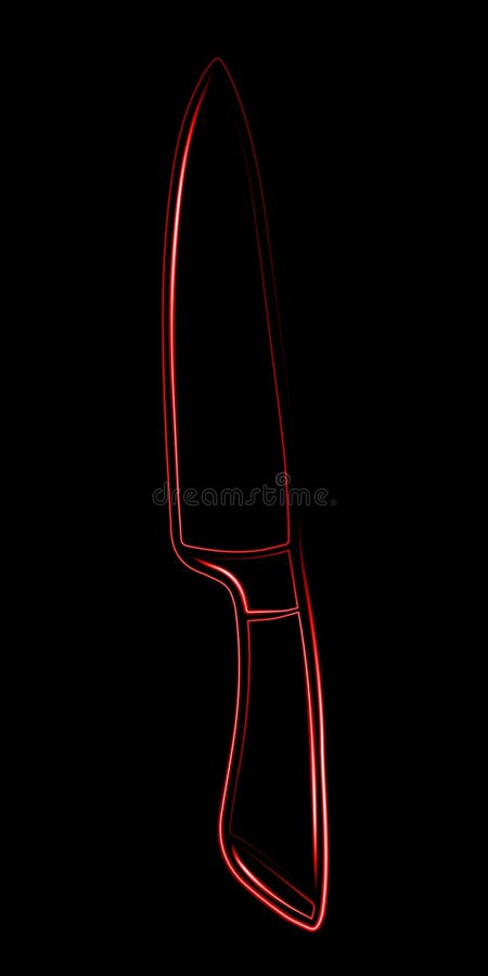 Vector Isolated Illustration of a Knife with Neon Effect Stock Vector ...