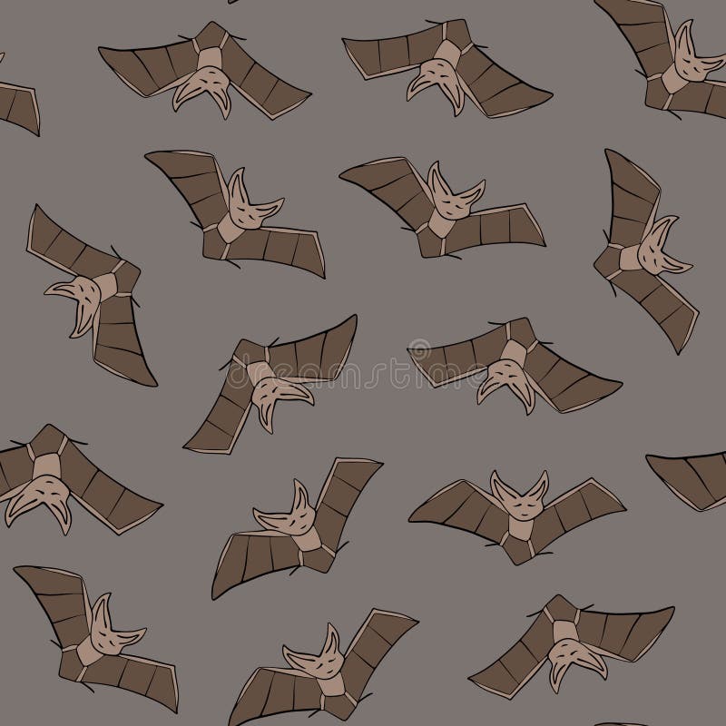 Illustration of Pattern with Bats. Stock Vector - Illustration of ...
