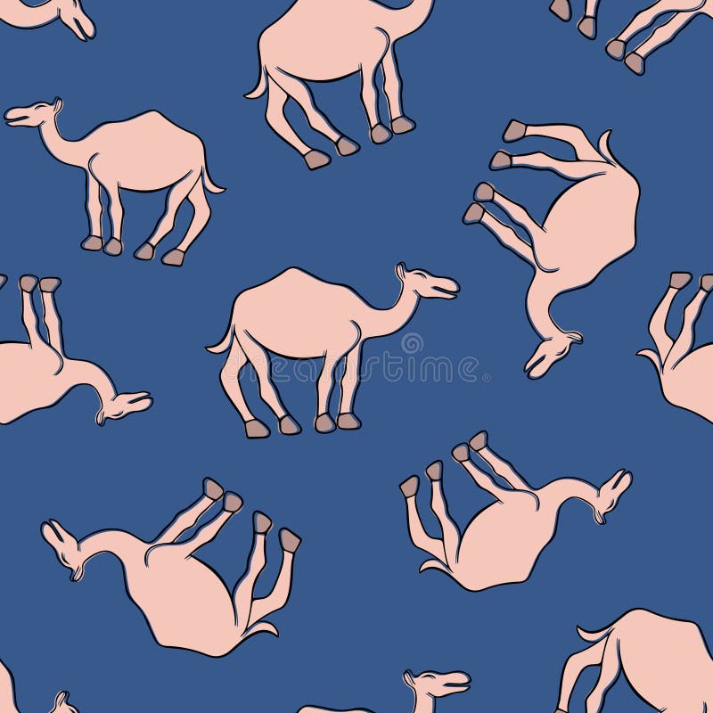 Vector Isolated Illustration of Pattern with Camels Stock Vector ...