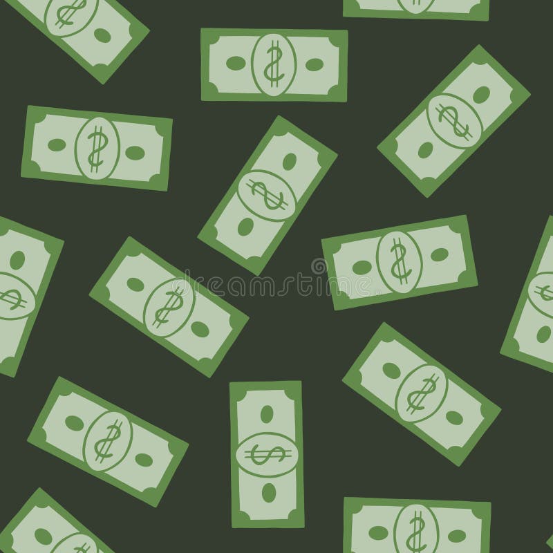 Vector Isolated Illustration of Pattern with Dollars. Stock Vector ...