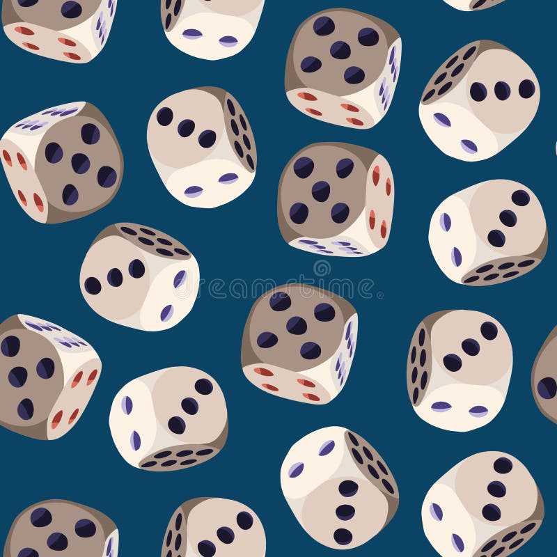 Vector Isolated Illustration of Pattern with Playing Dice Stock Vector ...