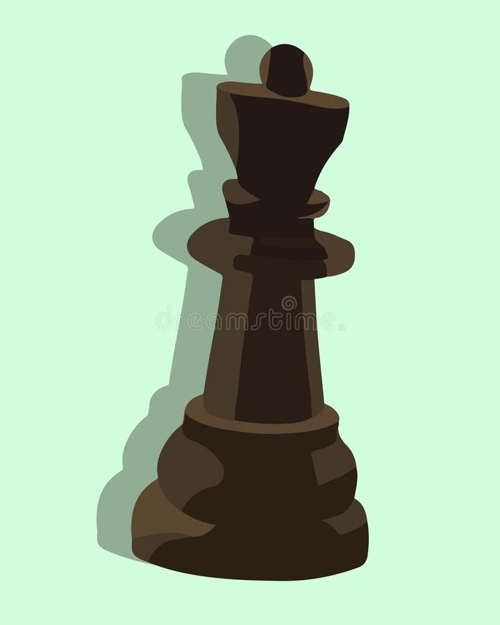 Vector Isolated Illustration of Queen Chess Piece Stock Vector ...