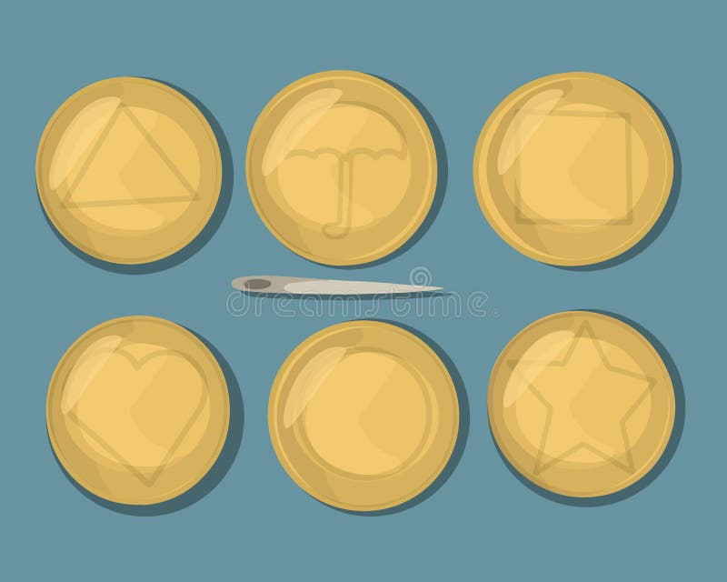 Vector Isolated Illustration of a Set of Korean Game Dalgona Stock ...