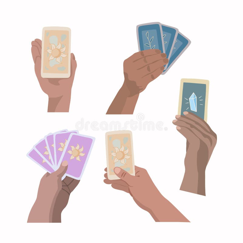 Vector Isolated Illustration of a Set of Tarot Card Spreads Stock ...