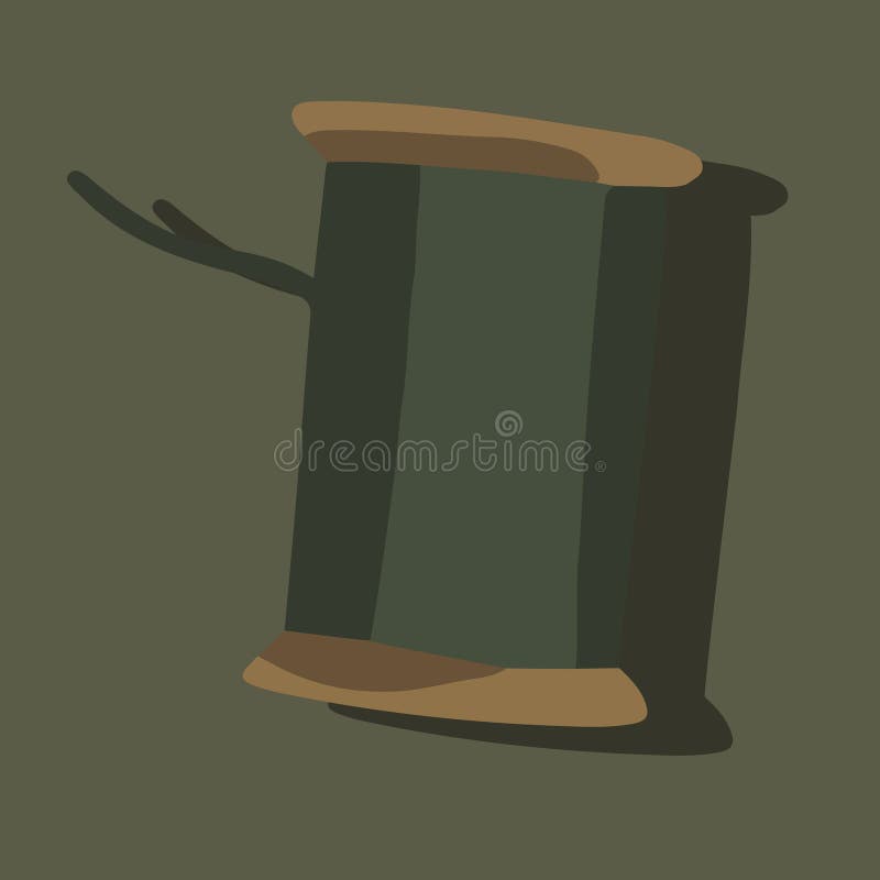 Vector Isolated Illustration of Spool with Threads. Green Threads Stock ...
