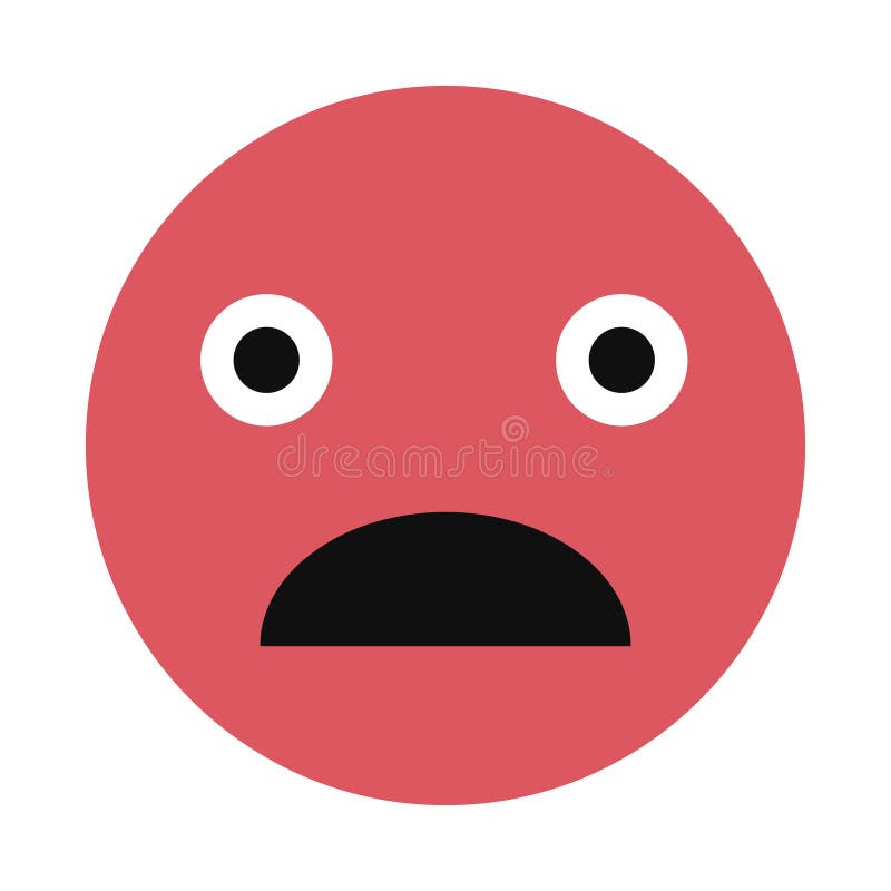 Red Smiley Sadness on a Light Background for Chatting Stock Vector ...