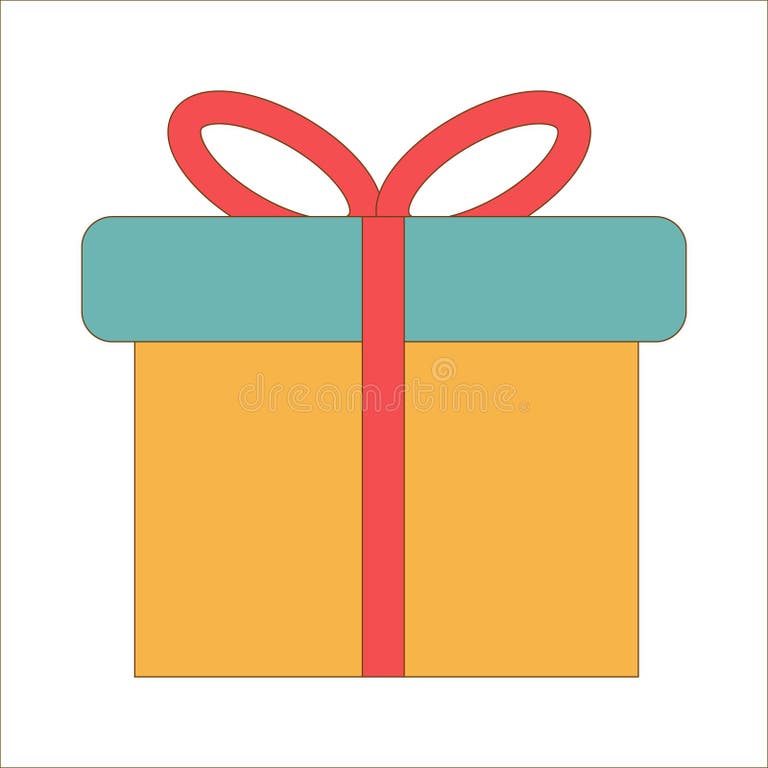 Colored Gift Icon on a White Background Stock Vector - Illustration of ...