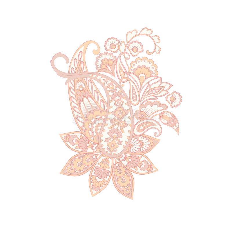 Vector Isolated Indian Pattern with Paisley. Stock Vector ...