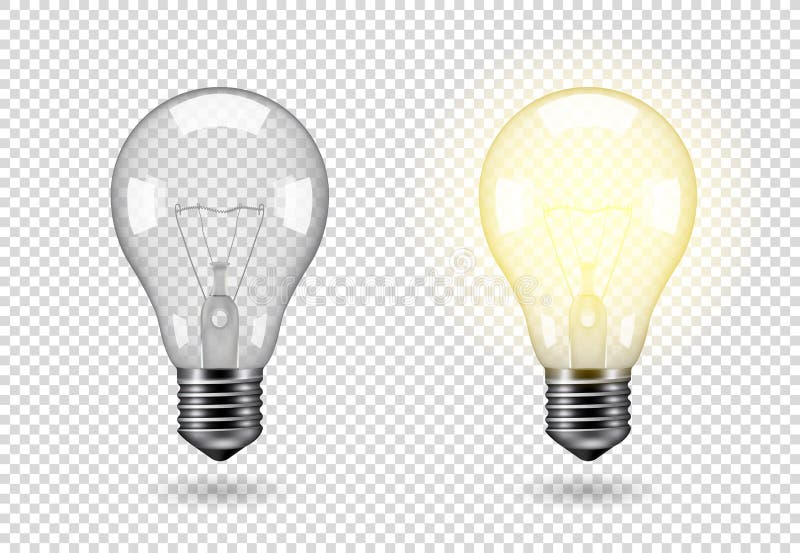 Light Bulb Vector Illustration. Stock Vector - Illustration of isolated ...