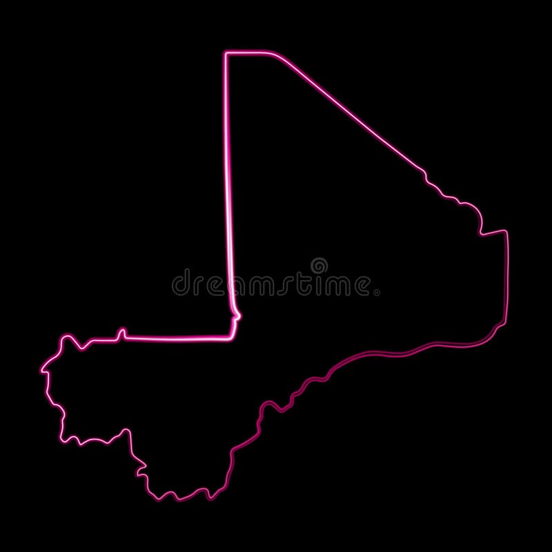 Vector Isolated Mali Map Outline Stock Vector Illustration Of Bamako