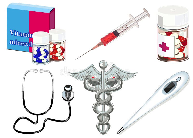 Medical Objects, Icons And Logos Stock Vector - Illustration of ...