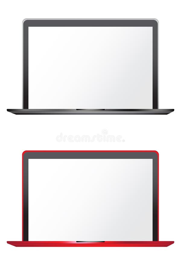 Vector Isolated Mockup of Digital Laptop Device Stock Vector ...