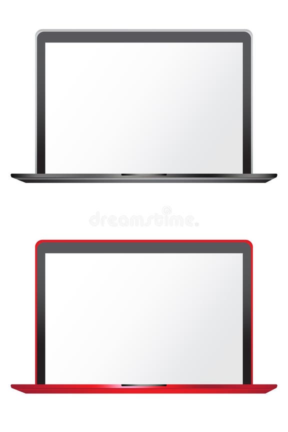 Vector Isolated Mockup of Digital Laptop Device Stock Vector ...