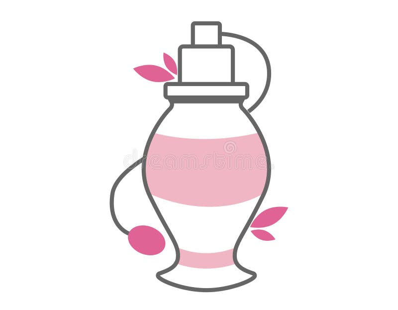 Vector Isolated Flat Pink Female Perfume Bottle Icon. Stock Vector ...