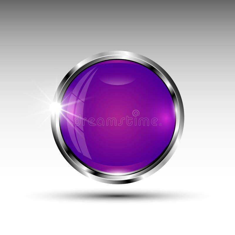 The Vector Isolated Round Button Stock Vector - Illustration of vector ...