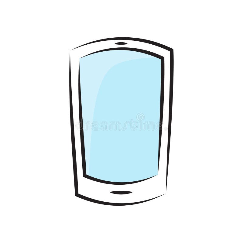 Vector Isolated Smartphone Illustration. Stock Vector - Illustration of ...