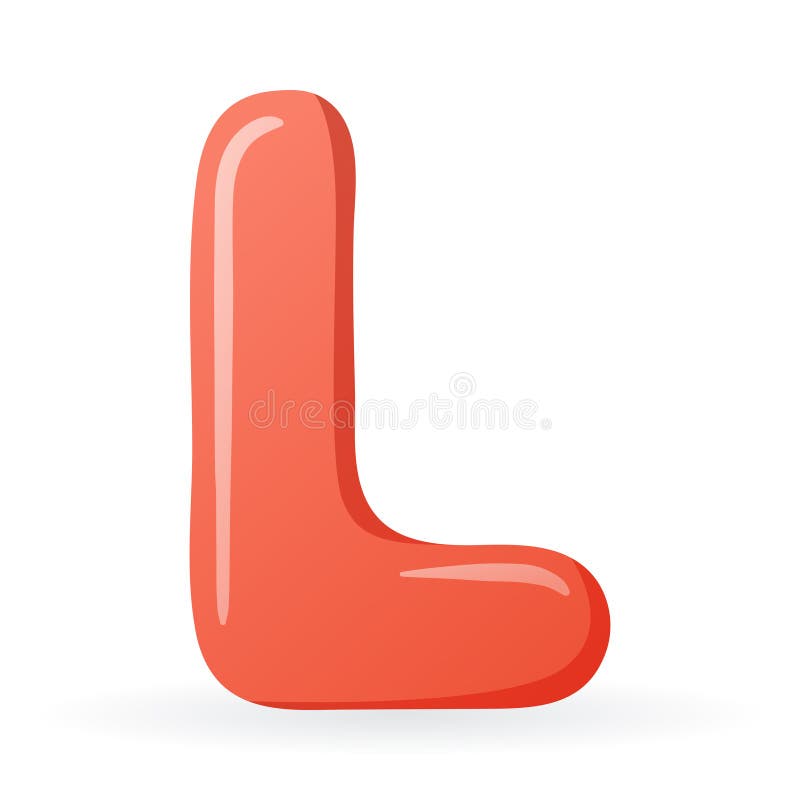 Vector Isolated Template Cartoon Letter L of the English Alphabet Stock ...