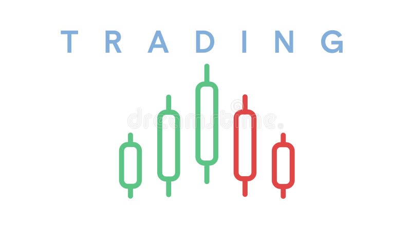 Vector Isolated Trading Icon or Illustration, with Candles or ...