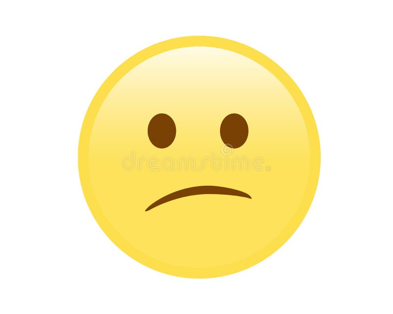 Vector Isolated Yellow Sad and Unhappy Face Icon Stock Vector ...