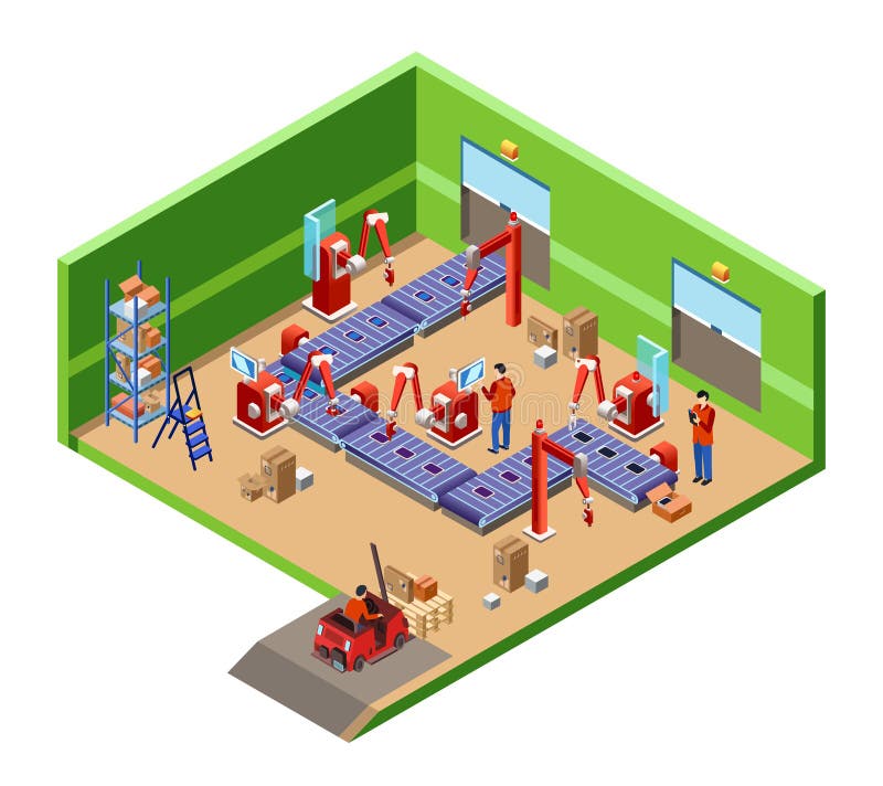 Assembly Isometric Robot Stock Illustrations – 1,174 Assembly Isometric ...