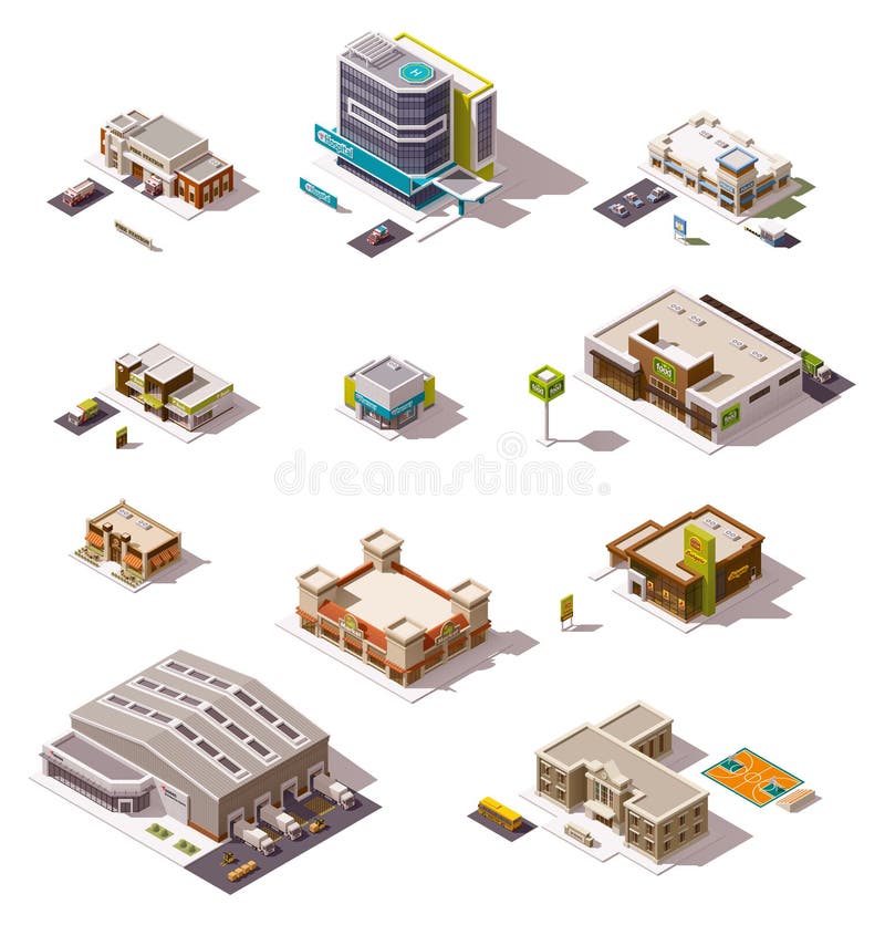Isometric Buildings Hospital Stock Illustrations – 627 Isometric ...