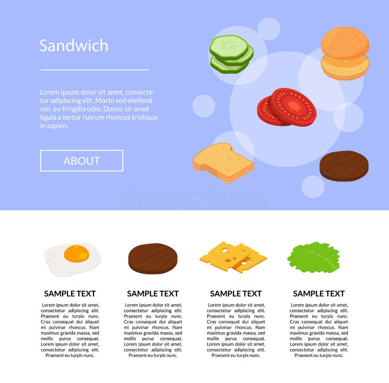 Vector Isometric Burger Ingredients of Set Isolated Stock Vector ...