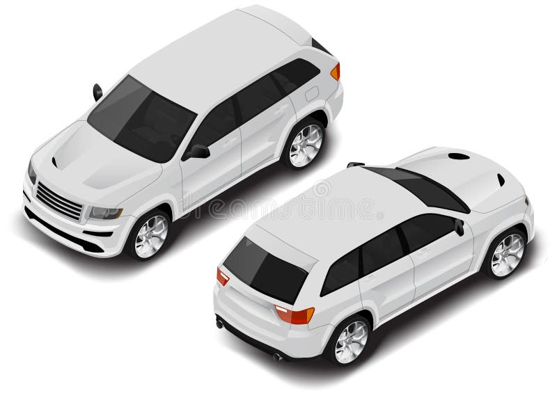 Vector Isometric Car Icon. Transport for Infographics Stock Vector ...