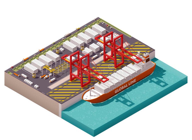 Cartoon Container Port Stock Illustrations – 1,619 Cartoon Container ...