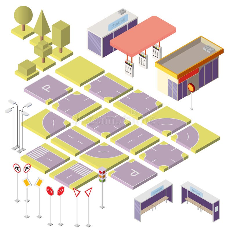 Isometric City Constructor Stock Illustrations – 648 Isometric City Constructor Stock ...