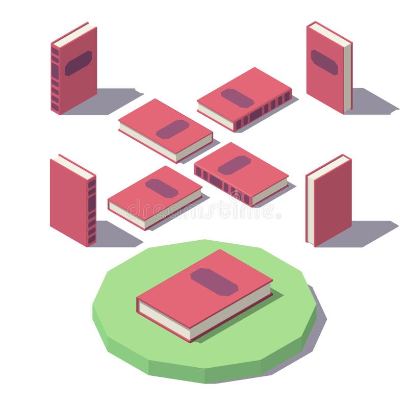 Vector Isometric Classic Book Stock Vector - Illustration of literature ...