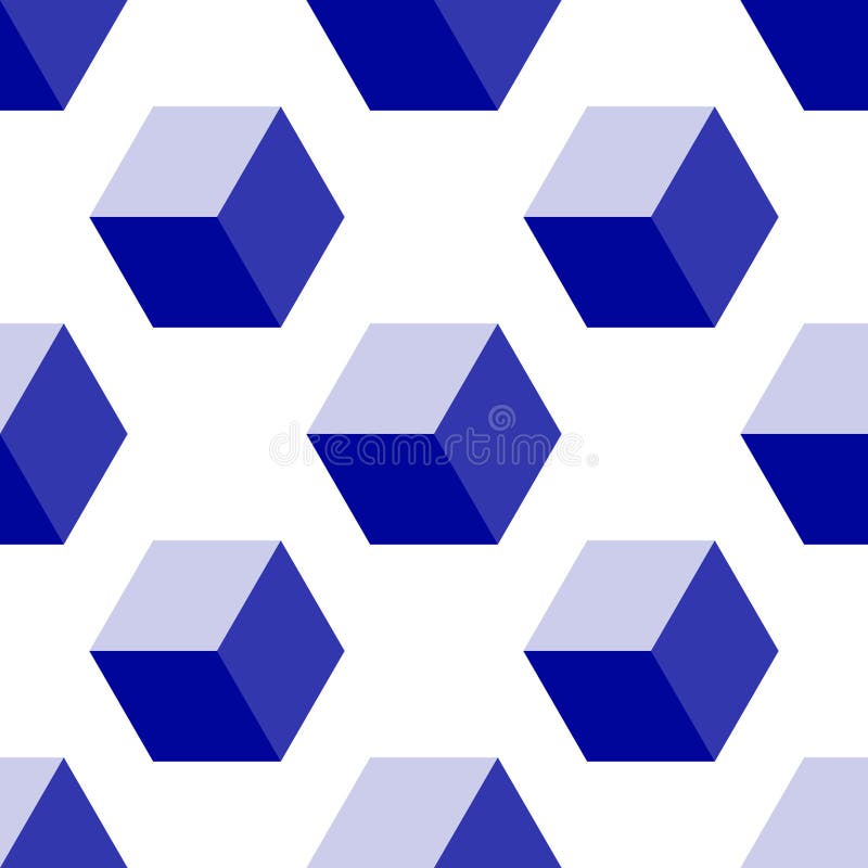 Vector Isometric Cube Seamless Pattern Background Stock Vector ...