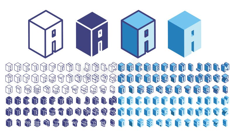 Cube Font Editable Stock Illustrations – 365 Cube Font Editable Stock ...