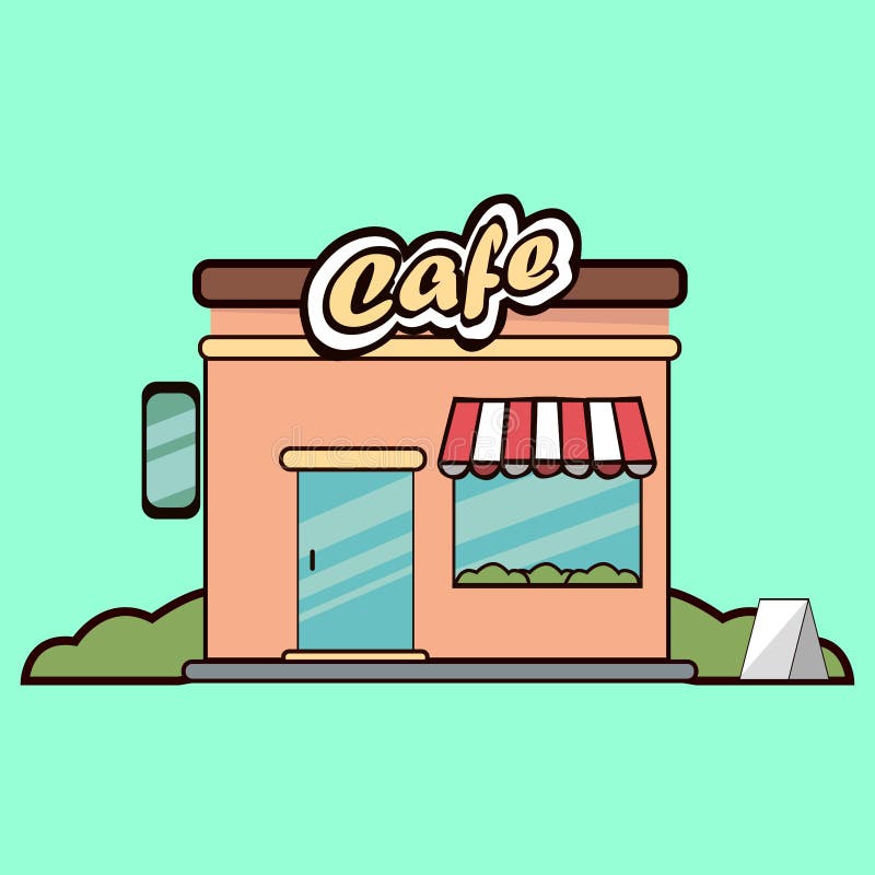 Vector Isometric 2d Cafe. Vector Illustration Stock Illustration ...