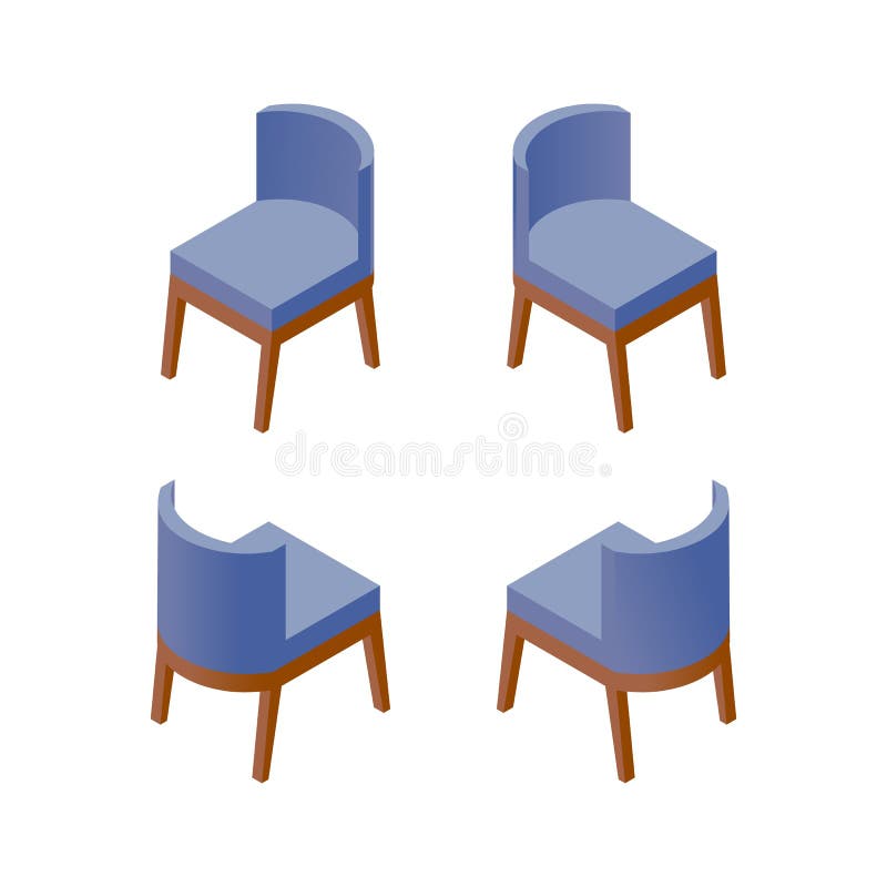 Vector Isometric Designer Chair. Furniture Design Elements Stock ...