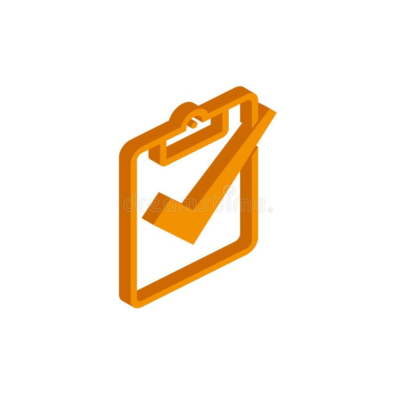 Vector Isometric Document Icon on a White Background Stock Illustration ...