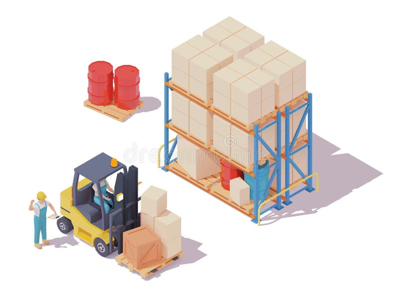Isometric Warehouse Shipping Storage Stock Illustrations – 6,680 ...