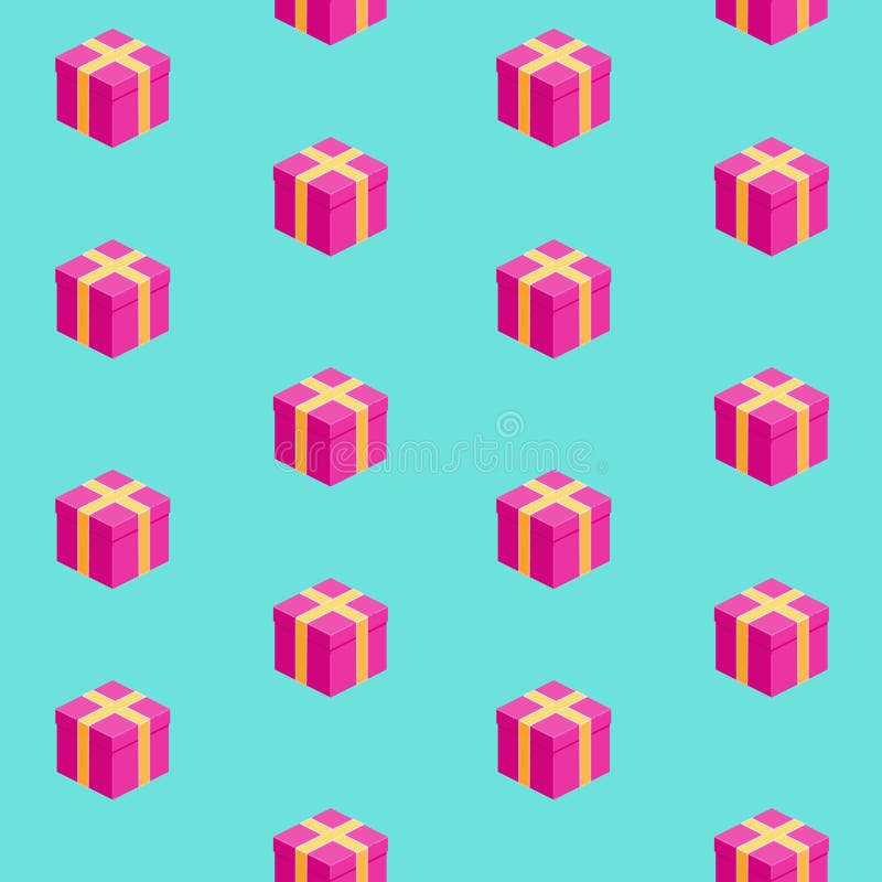 Isometric gift box stock illustration. Illustration of ribbon - 260560025