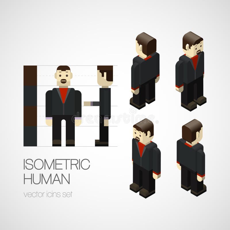 Vector isometric human set stock vector. Illustration of profession ...