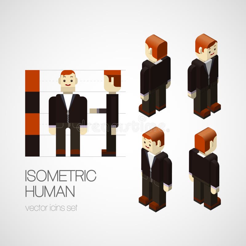 Vector isometric human set stock vector. Illustration of people - 51369227
