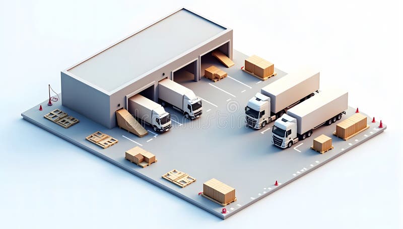 This Vector Isometric Icon or Infographic Element Showcases a Low Poly ...