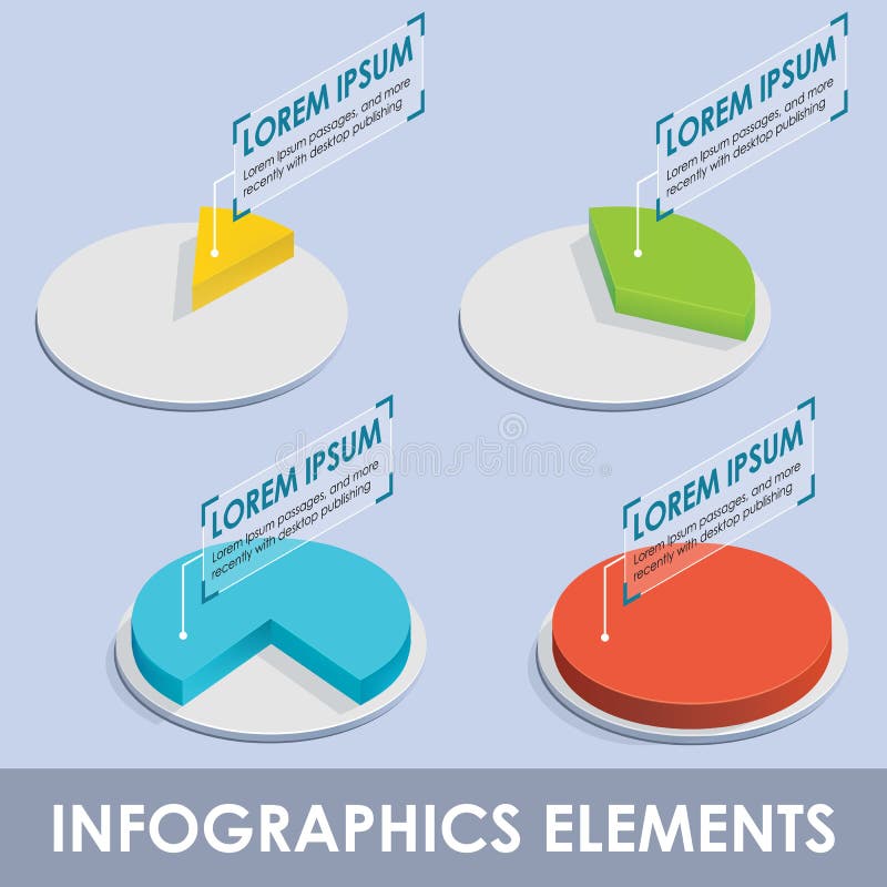 Vector Isometric Infographic Diagrams Stock Vector - Illustration of ...