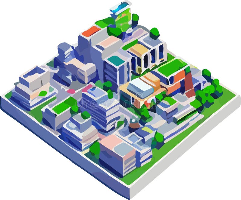 Vector Isometric Low Poly City Stock Vector - Illustration of city ... Vector Isometric Low Poly City Stock Vector - Illustration of city ...