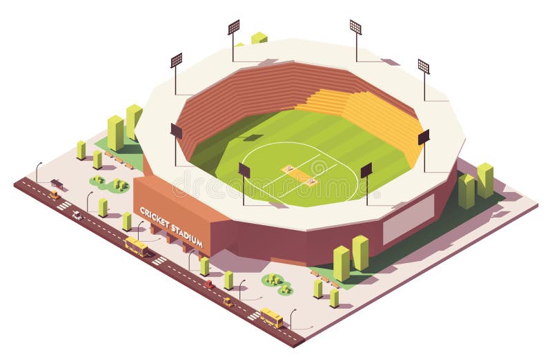 Isometric Stadium Buildings Set Stock Vector - Illustration of ...