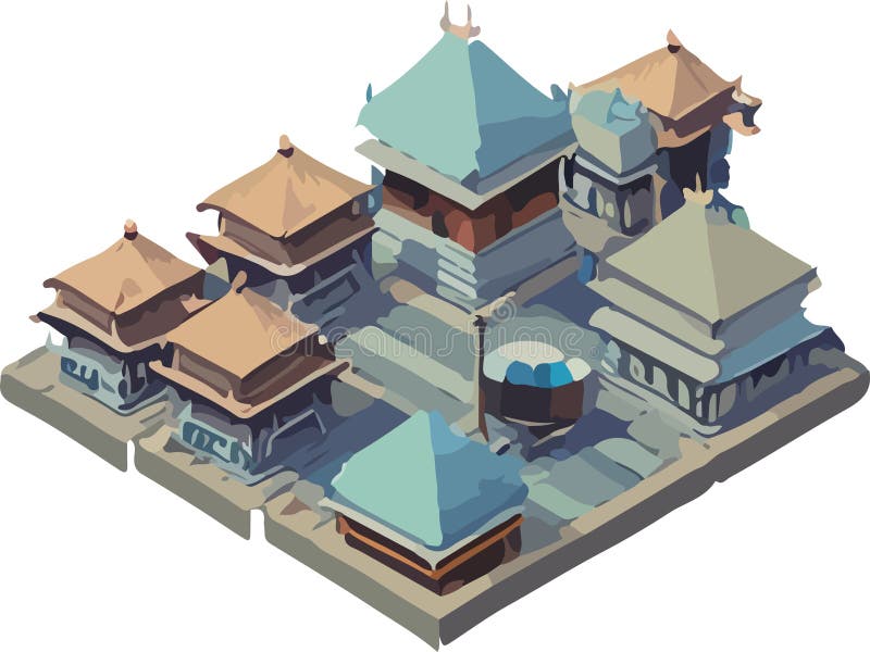 Vector Isometric Low Poly Japanese Castle. Stock Illustration ... Vector Isometric Low Poly Japanese Castle. Stock Illustration ...