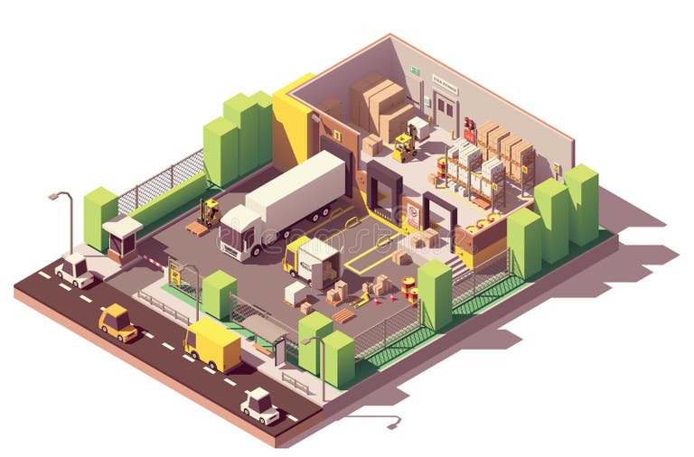 Warehouse Loading Docks Stock Illustrations – 203 Warehouse Loading ...