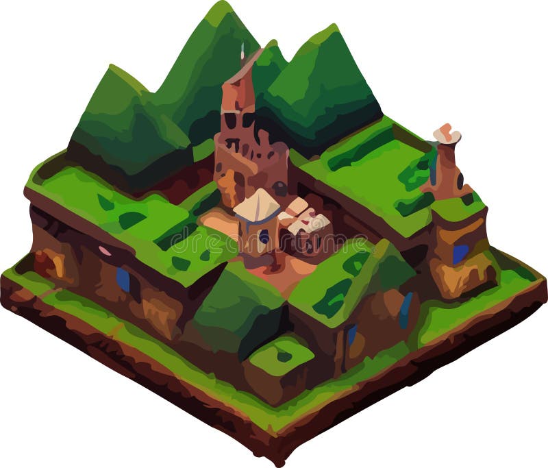 Vector Isometric Medieval Low Poly Castle. Stock Vector - Illustration ... Vector Isometric Medieval Low Poly Castle. Stock Vector - Illustration ...
