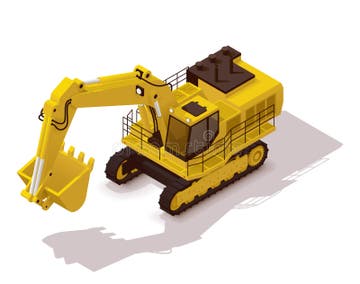 Excavator Isometric Stock Illustrations – 1,544 Excavator Isometric ...