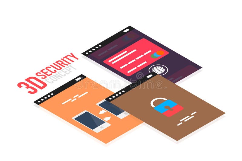 Vector Isometric Mobile App Ui Design Concept Stock Vector ... Vector Isometric Mobile App Ui Design Concept Stock Vector ...